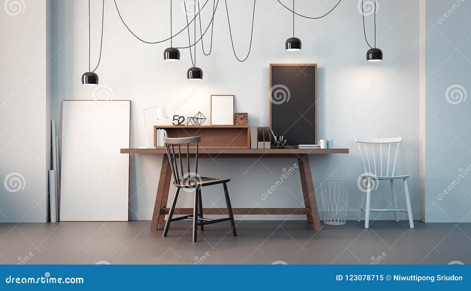 3d Working Room Stock Image | CartoonDealer.com #71107303