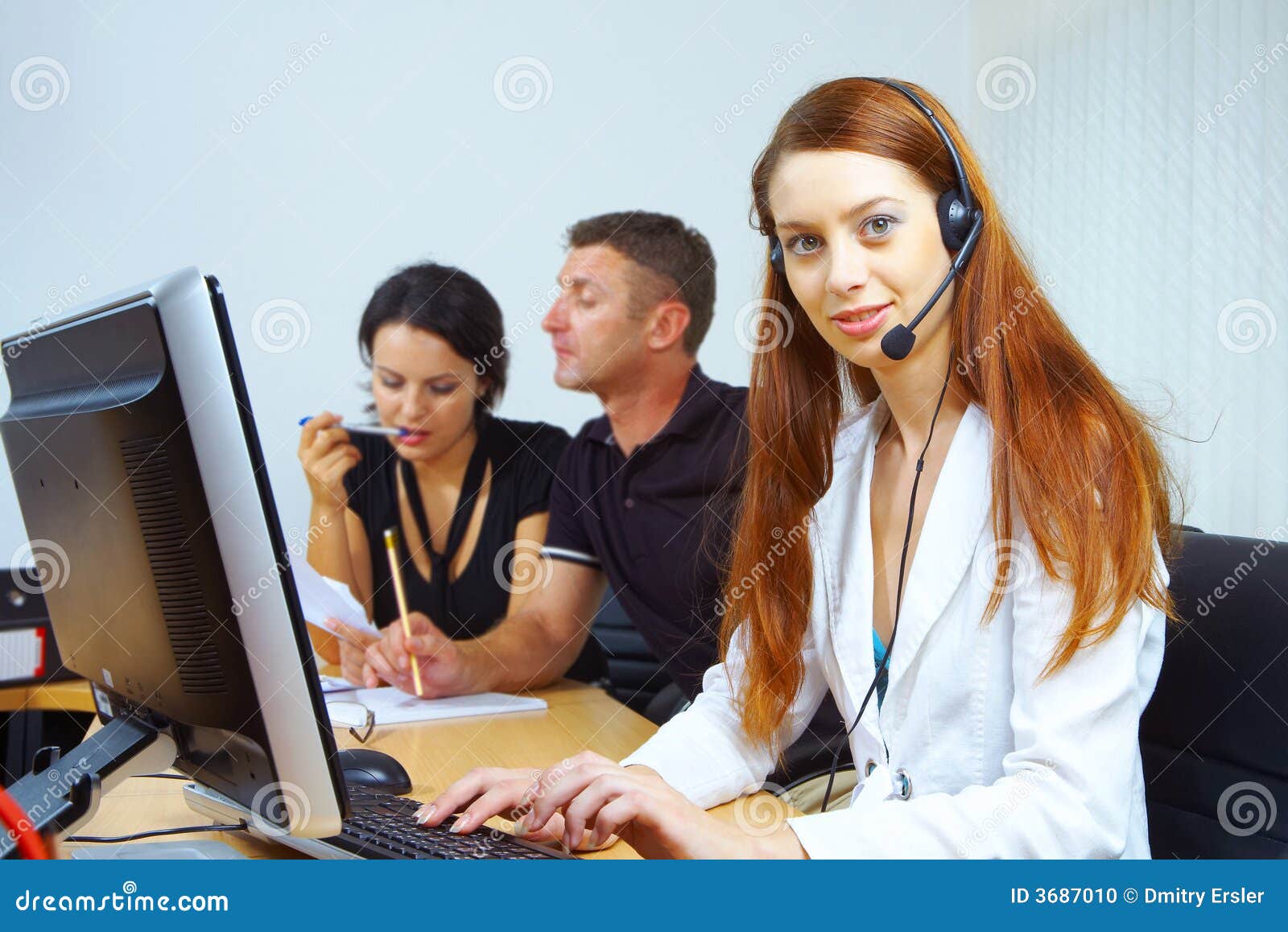 Working scene stock photo. Image of phone, cute, assistant - 3687010