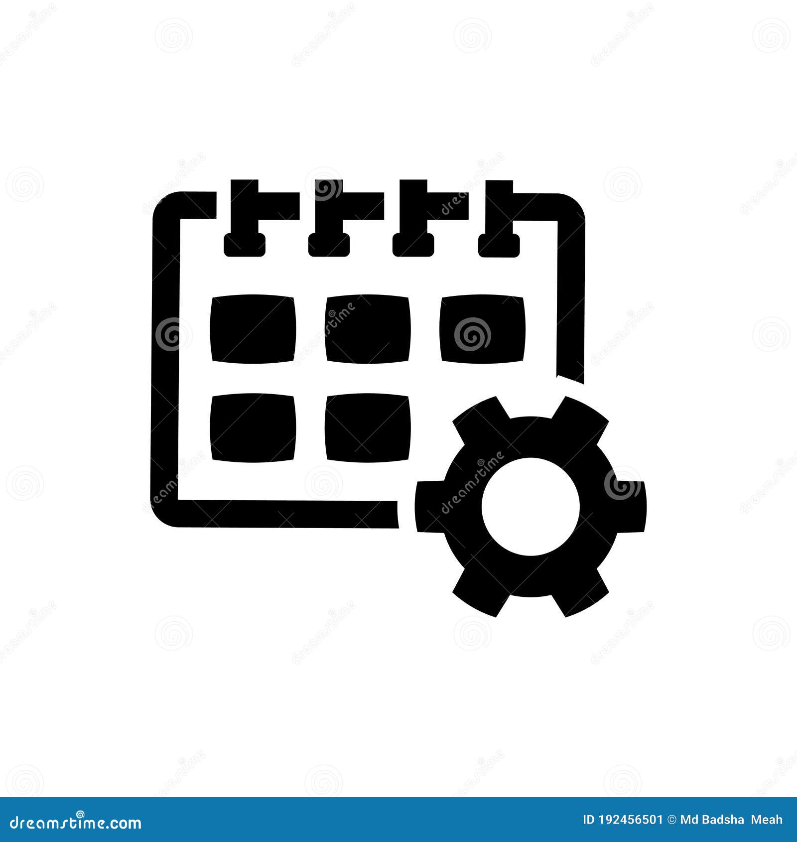 Working Schedule Calendar Project Task Management Guide Cartoon Vector ...