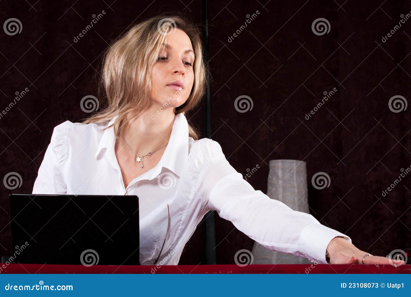 Working secretary stock image. Image of computer, studio - 23108073