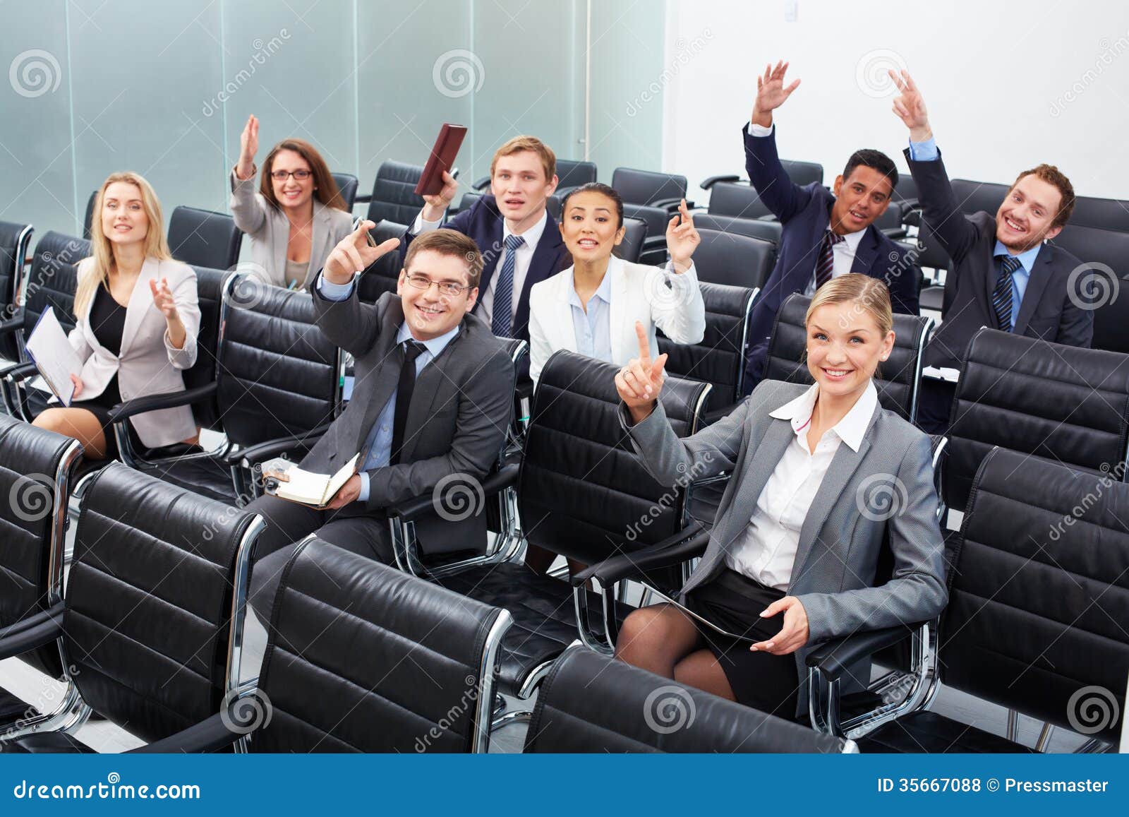 Working at seminar stock photo. Image of elegant, business - 35667088
