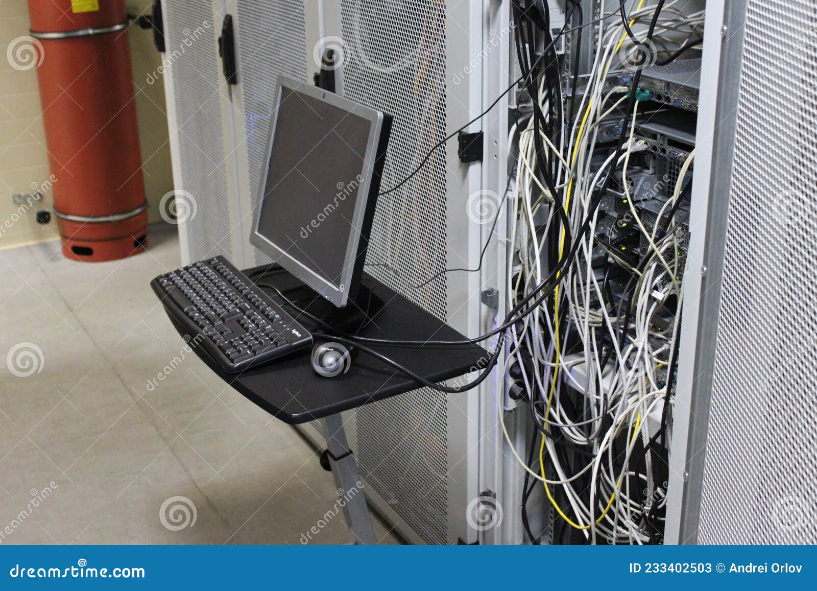 Working Server Console in the Data Center of St. Petersburg Stock Image ...