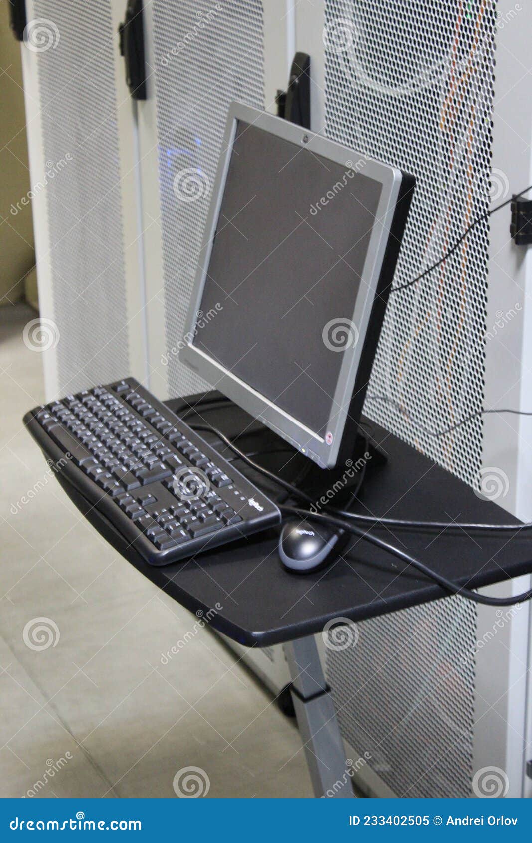 Working Server Console in the Data Center of St. Petersburg Stock Image ...