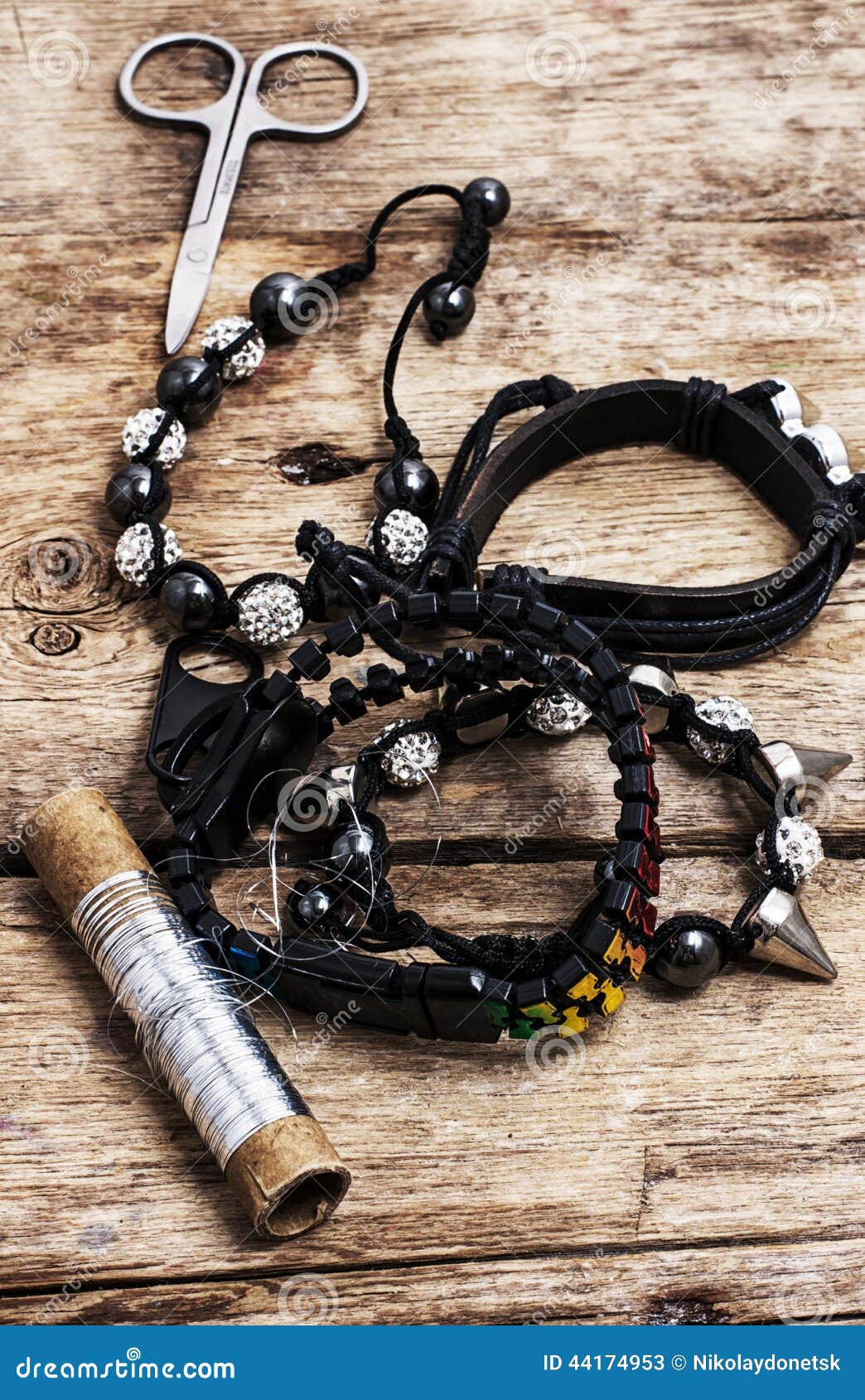 Working Sewing Tools Seamstress Stock Image - Image of scissors, cord ...