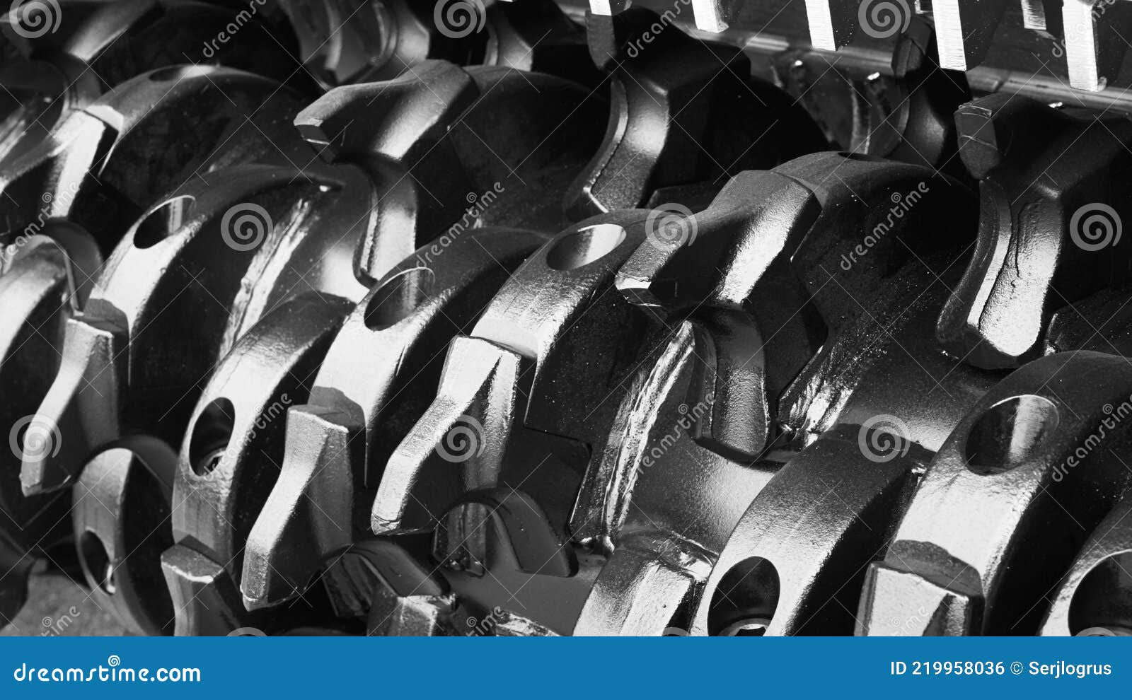 Working Shaft of the Mulcher Stock Photo - Image of farming, machine ...