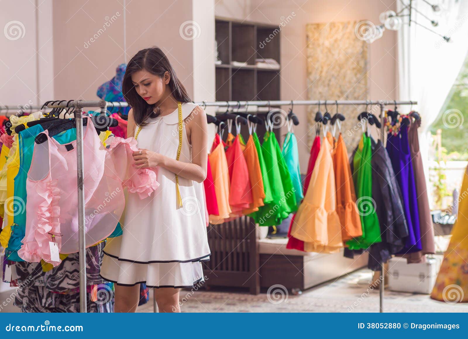 Working in the shop stock photo. Image of rack, copyspace - 38052880