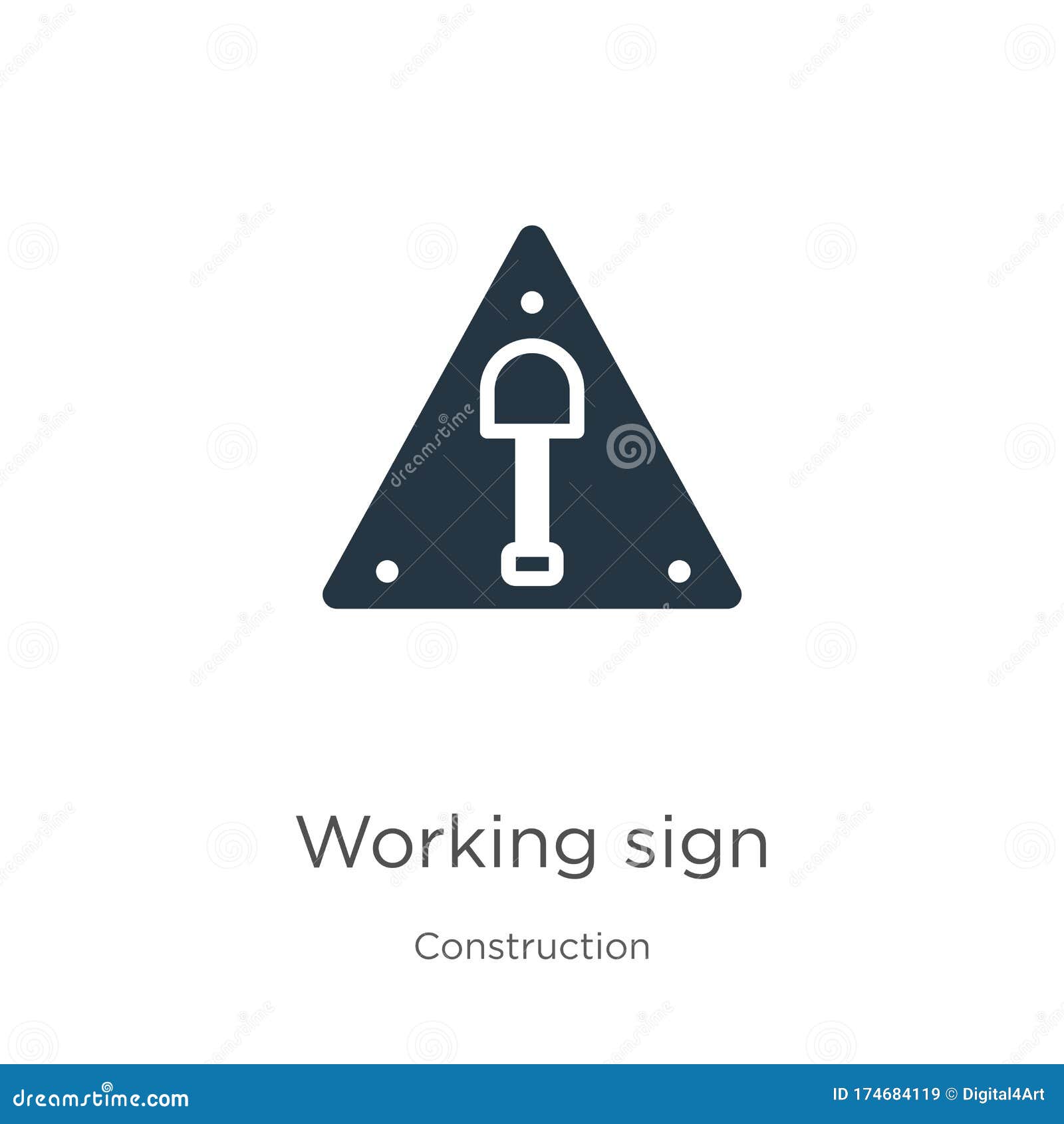 Working Sign Icon Vector. Trendy Flat Working Sign Icon from ...