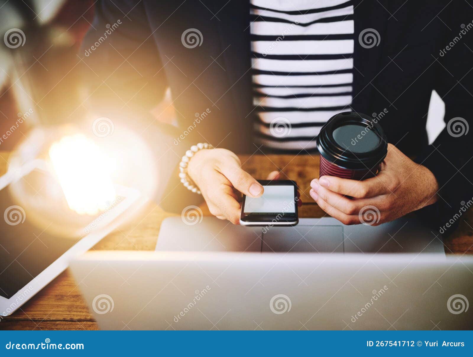 Working Smartly, Working Efficiently. a Businessman Using a Mobile ...