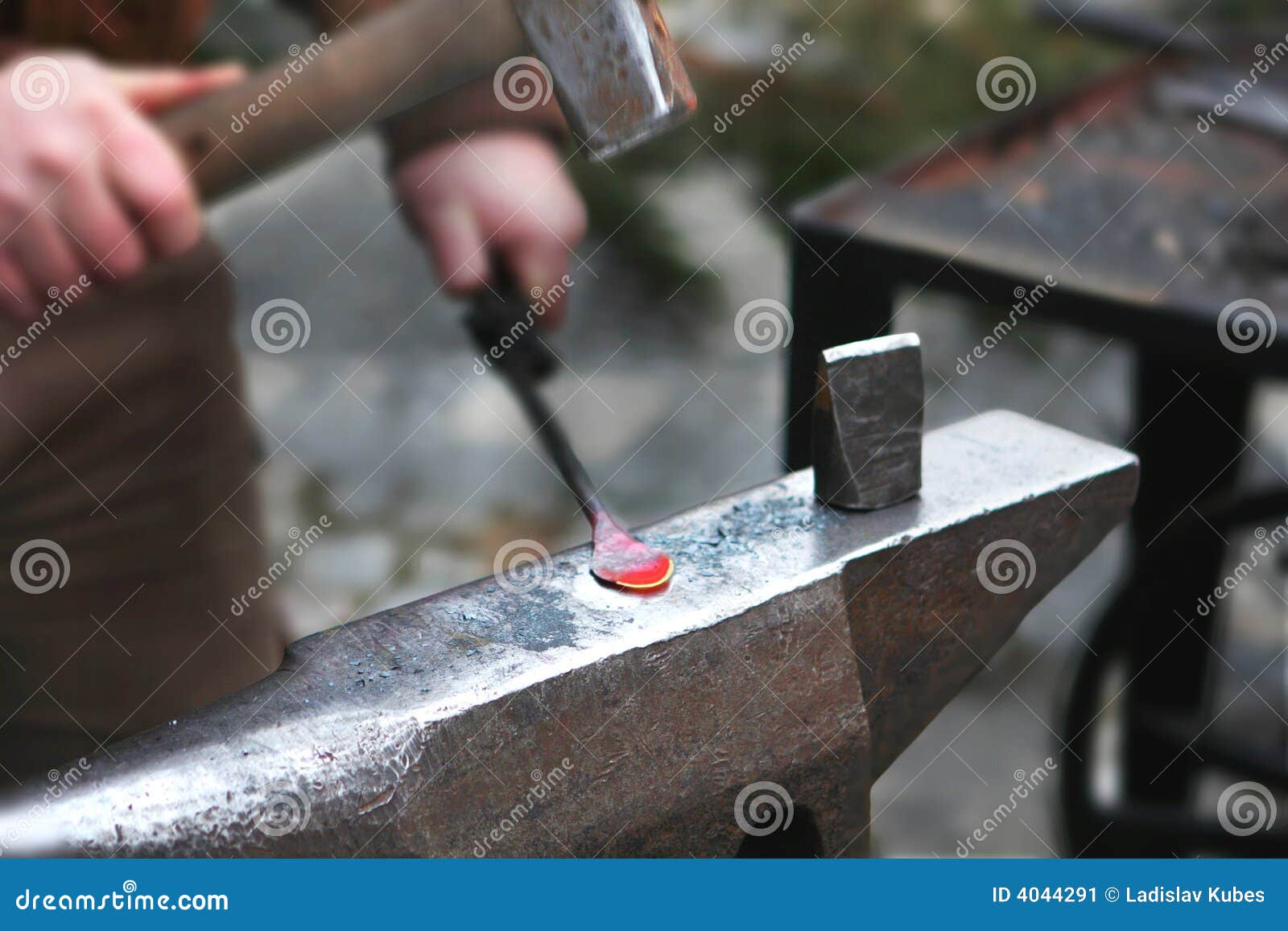 Working Of The Smith In A Smithy. The Heated Preparation For A ...