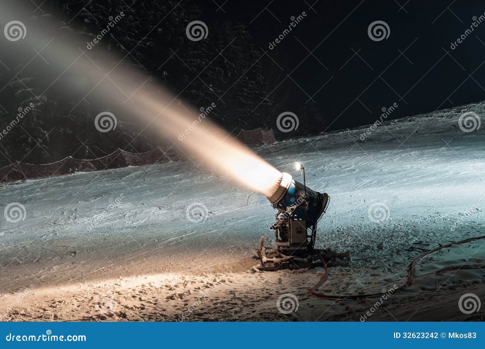 Working snow cannon stock photo. Image of action, black - 32623242