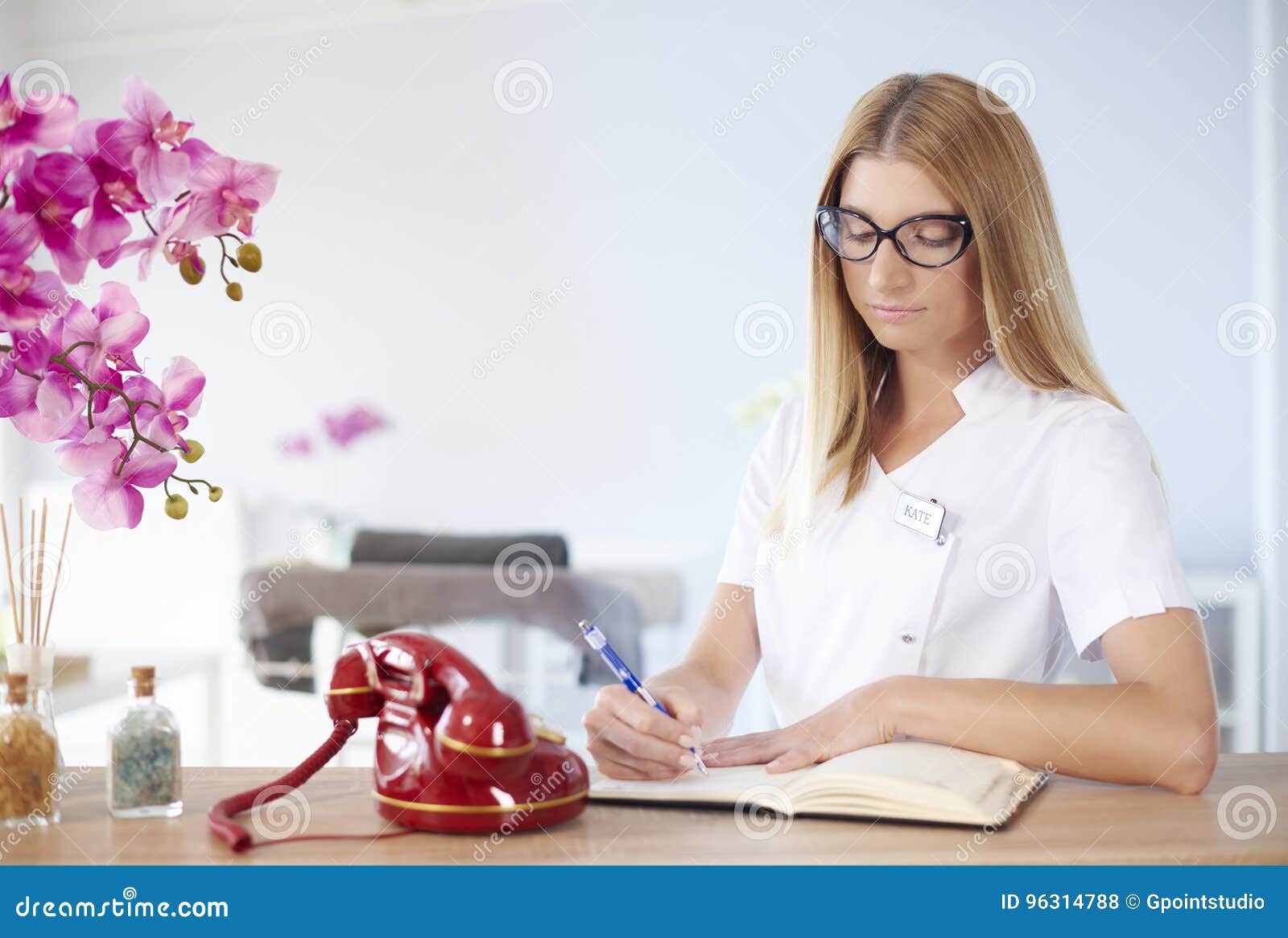 Working at the spa salon stock photo. Image of woman - 96314788