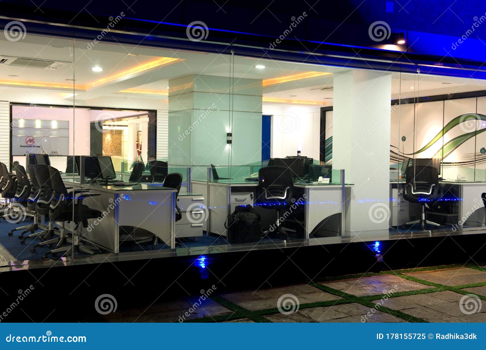 Working Space Office Interior Stock Image - Image of clean, elegance ...