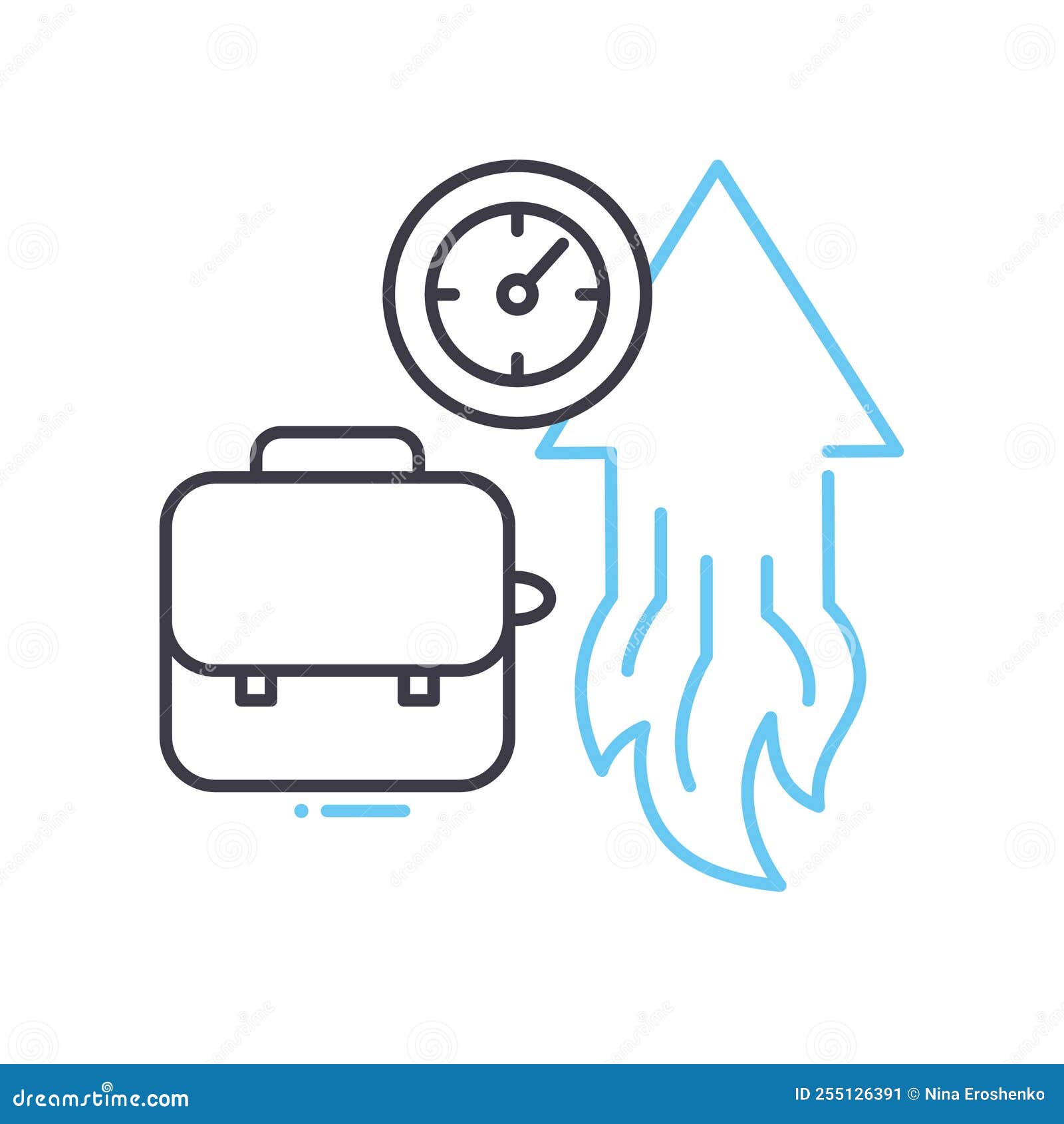 Working Speed Line Icon, Outline Symbol, Vector Illustration, Concept ...