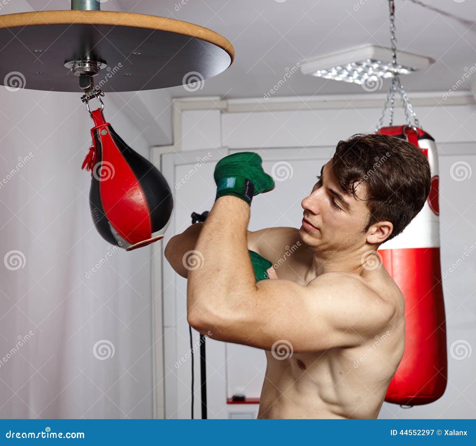 Working with the Speed Punchbag Stock Image - Image of fighter, punch ...