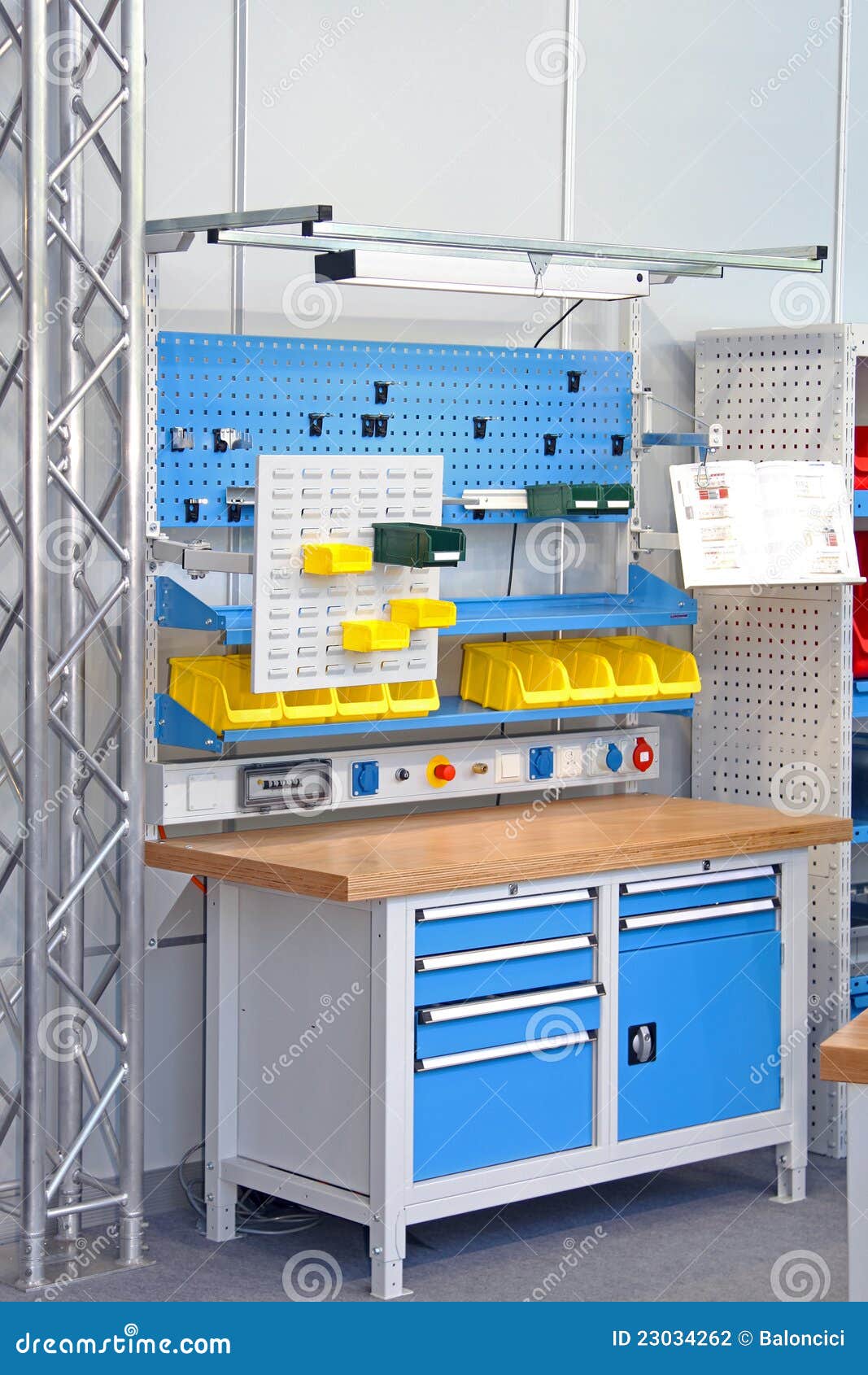 Working station stock photo. Image of shelves, industry - 23034262