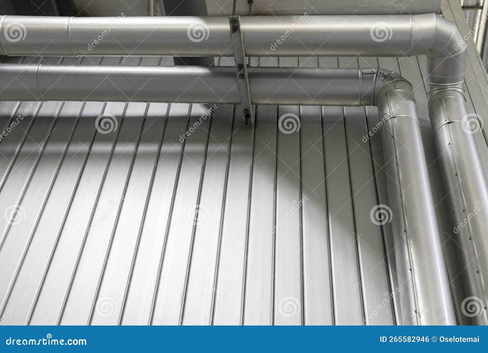 Working Steel Pipe System Engineering for Air Systems Stock Photo ...