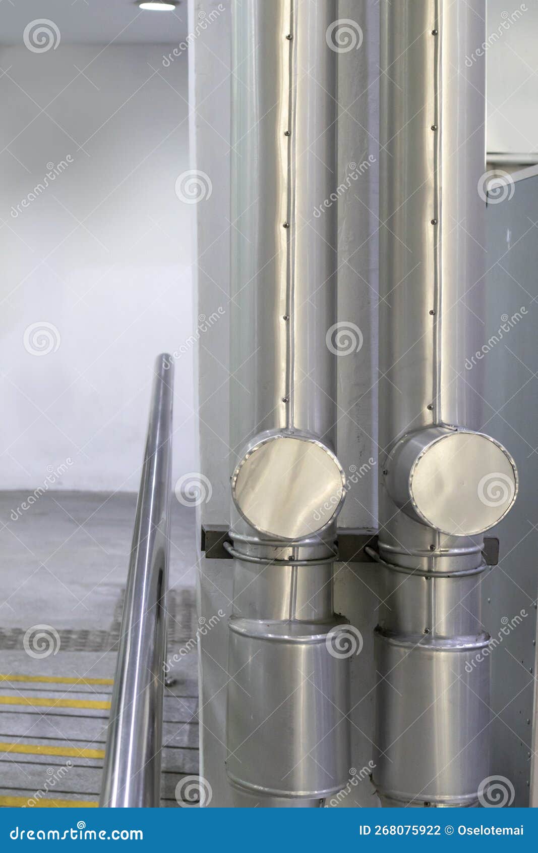 Working Steel Pipe System Engineering for Air Systems Stock Photo ...