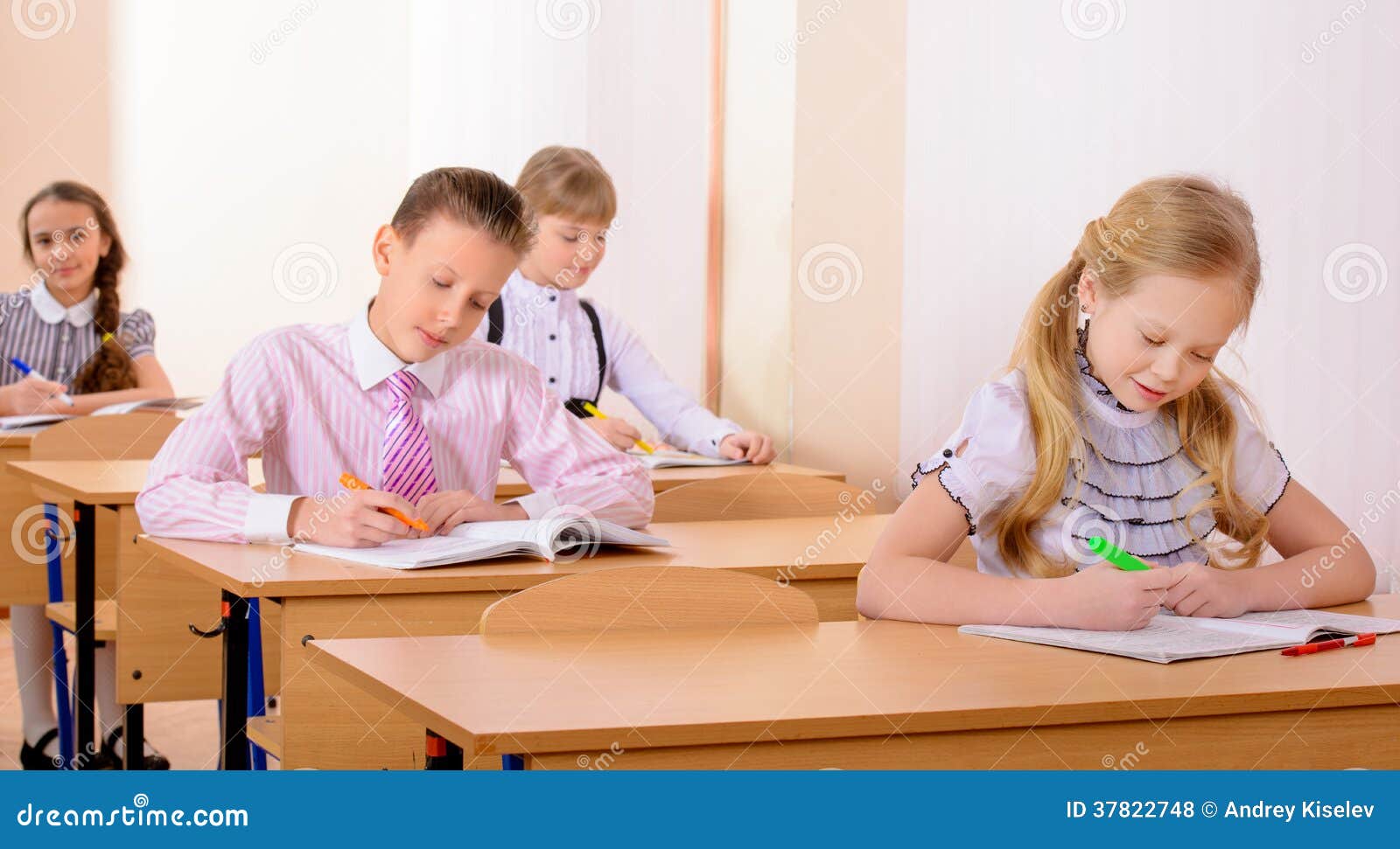 Working students stock photo. Image of indoors, education - 37822748