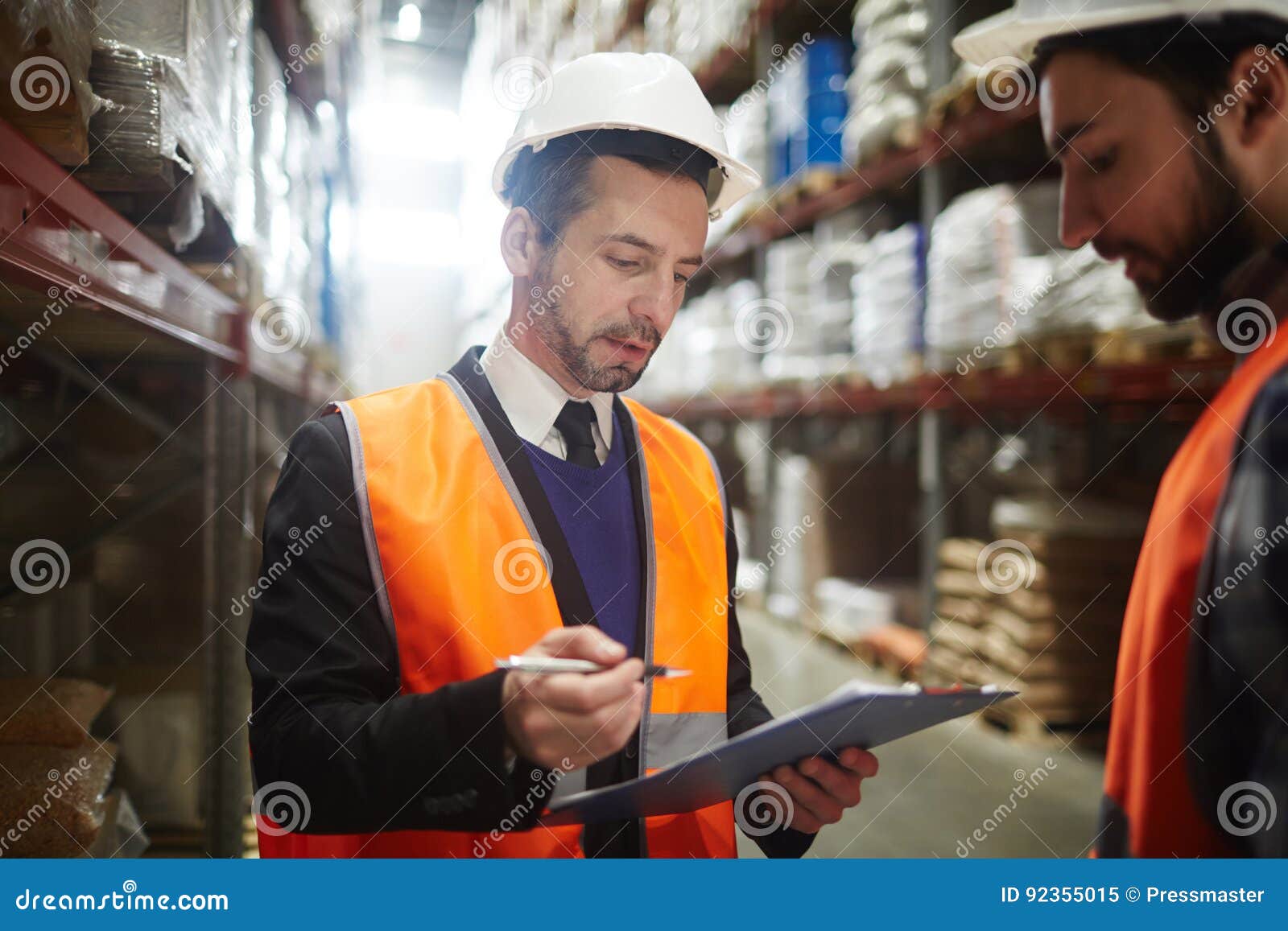 Working supervisors stock image. Image of worker, storage - 92355015