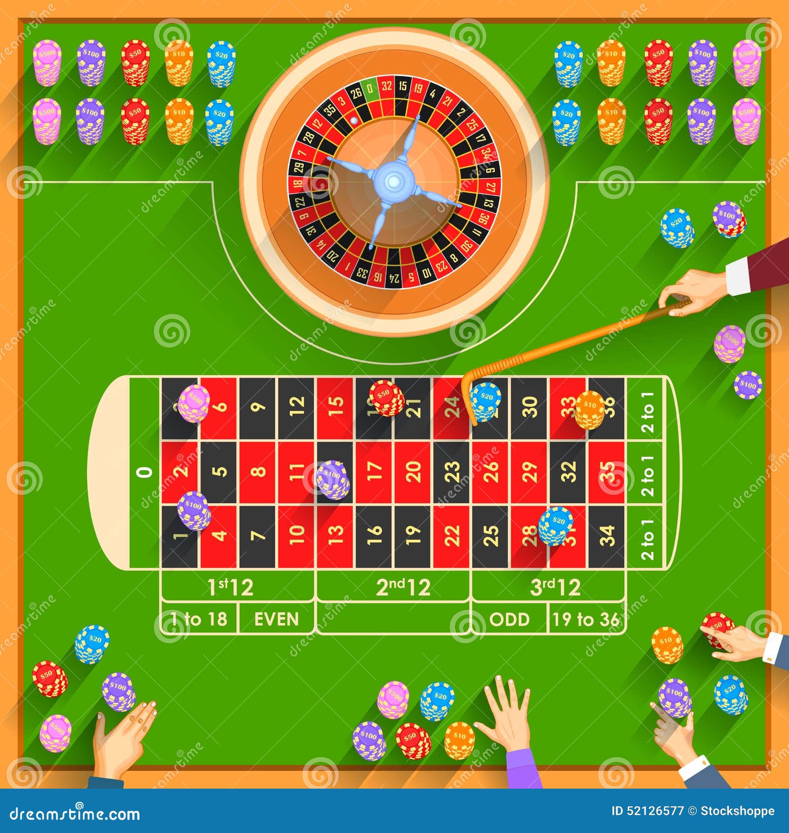 Working table of casino stock vector. Illustration of jackpot - 52126577