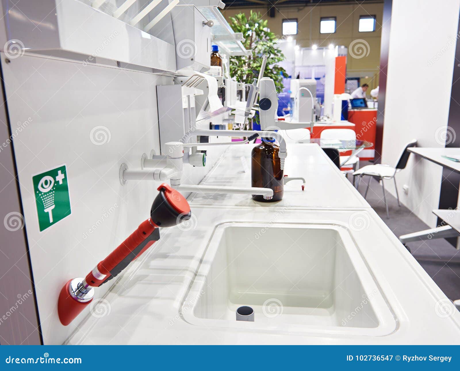 Working Table in Chemical Laboratory Stock Image - Image of biotech ...
