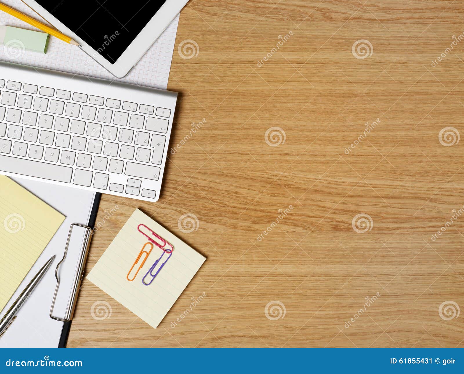 Working table stock image. Image of objects, digital - 61855431