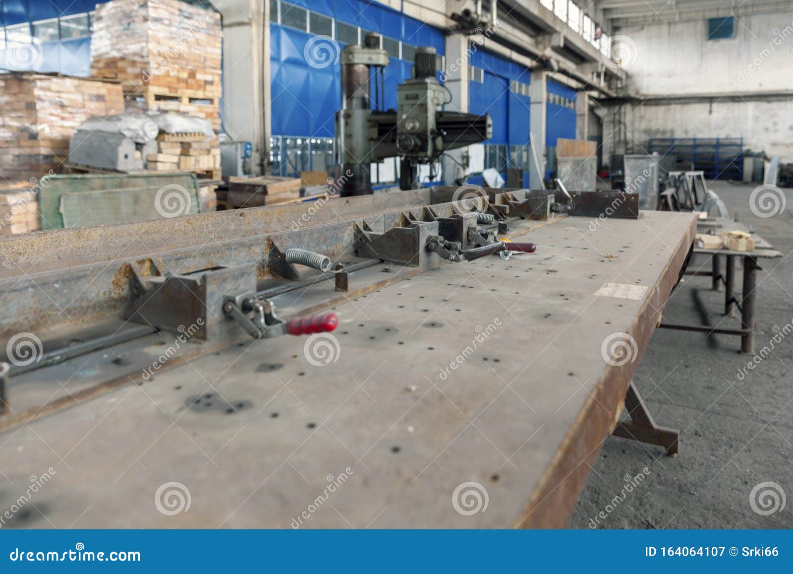 Working Table in Locksmith Shop Stock Image - Image of welding ...