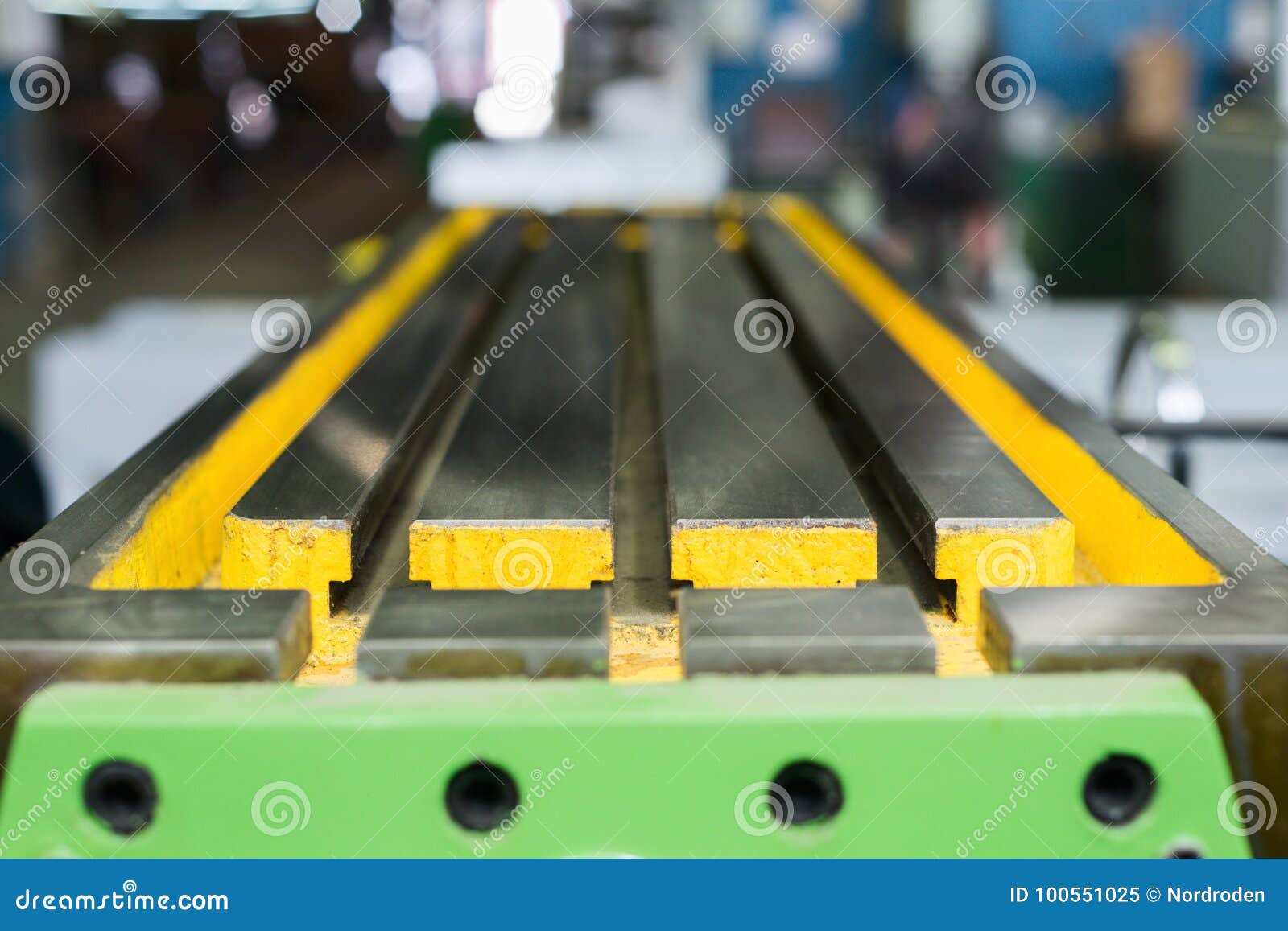 Working Table of a New Vertical Milling Machine. Stock Image - Image of ...