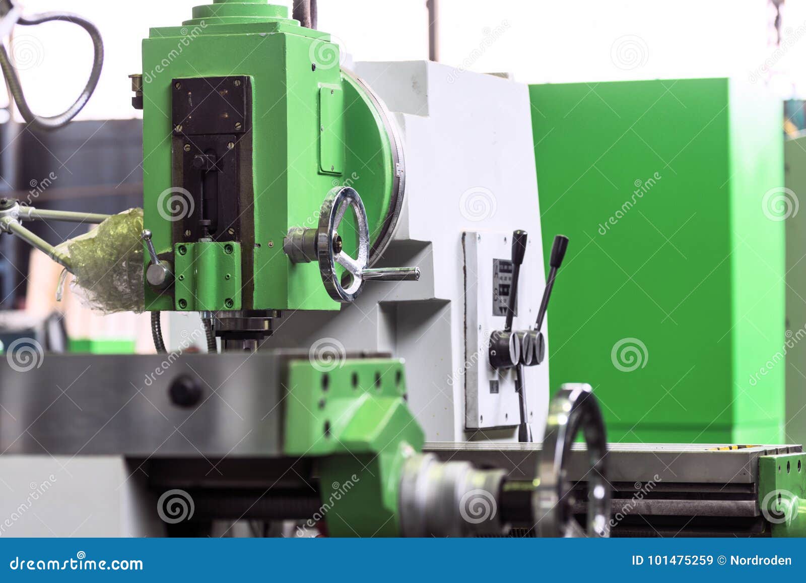 Working Table of a New Vertical Milling Machine. Stock Image - Image of ...