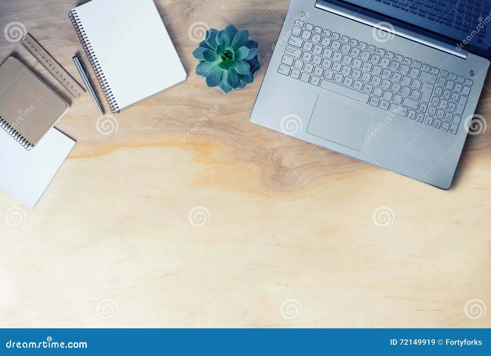Working table, top view stock image. Image of mobile - 72149919