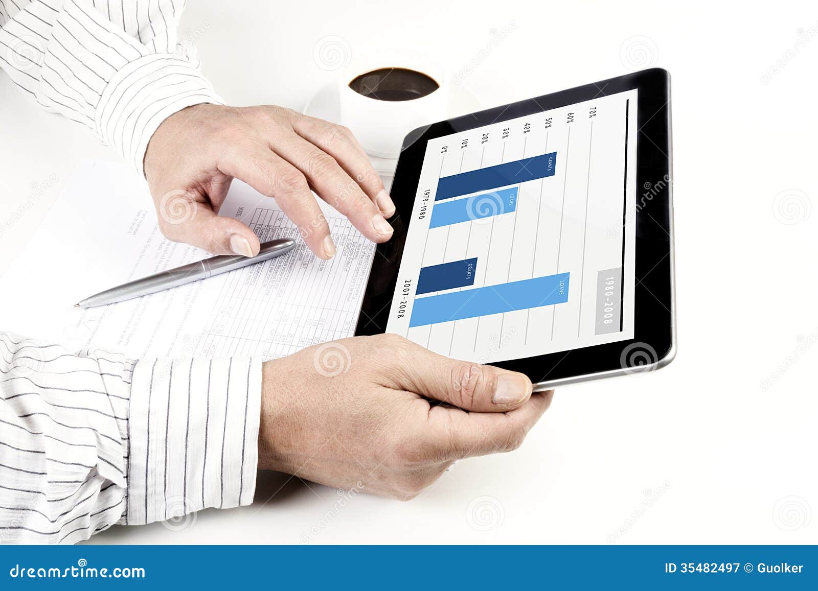 Working with tablet stock image. Image of modern, executive - 35482497
