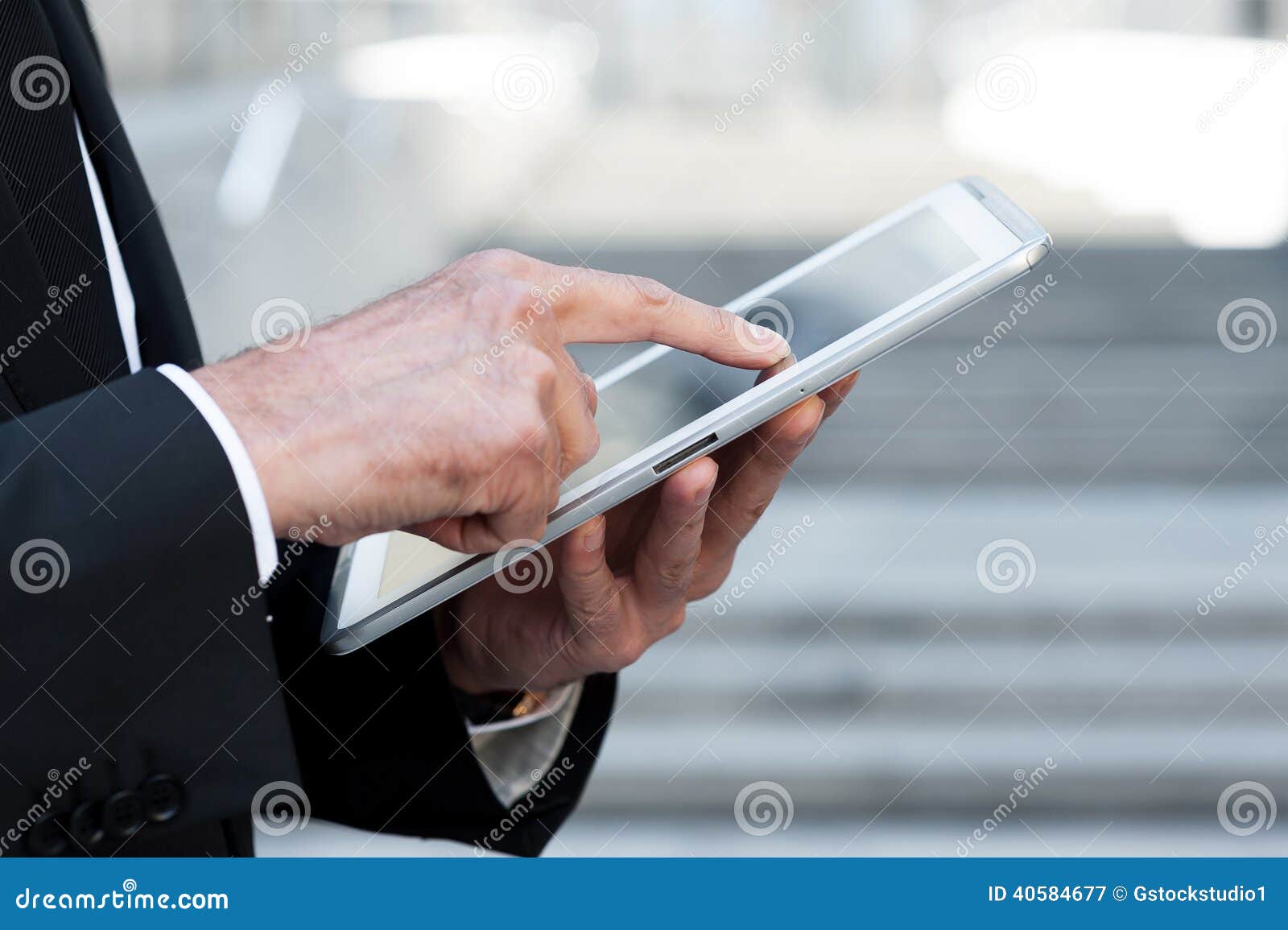 Working on tablet. stock image. Image of leadership, adult - 40584677