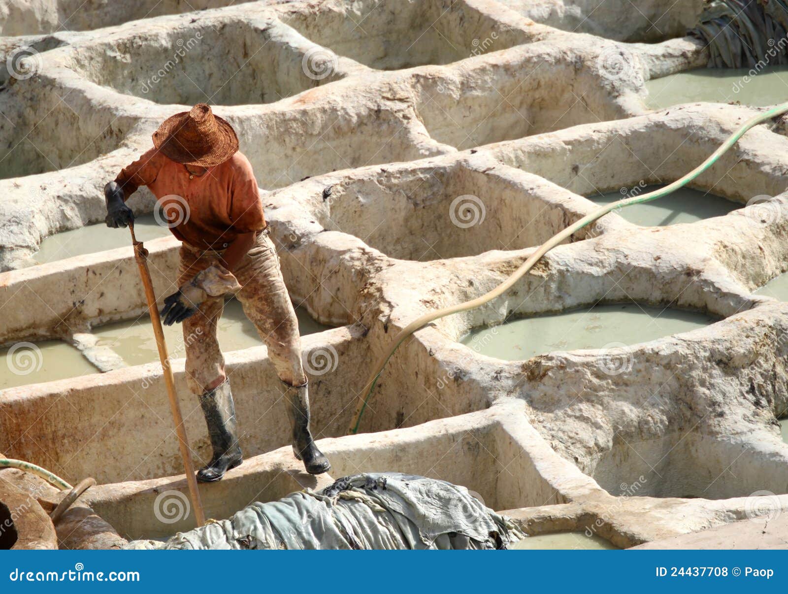 Working in the Tanneries of Fes Editorial Stock Photo - Image of ...