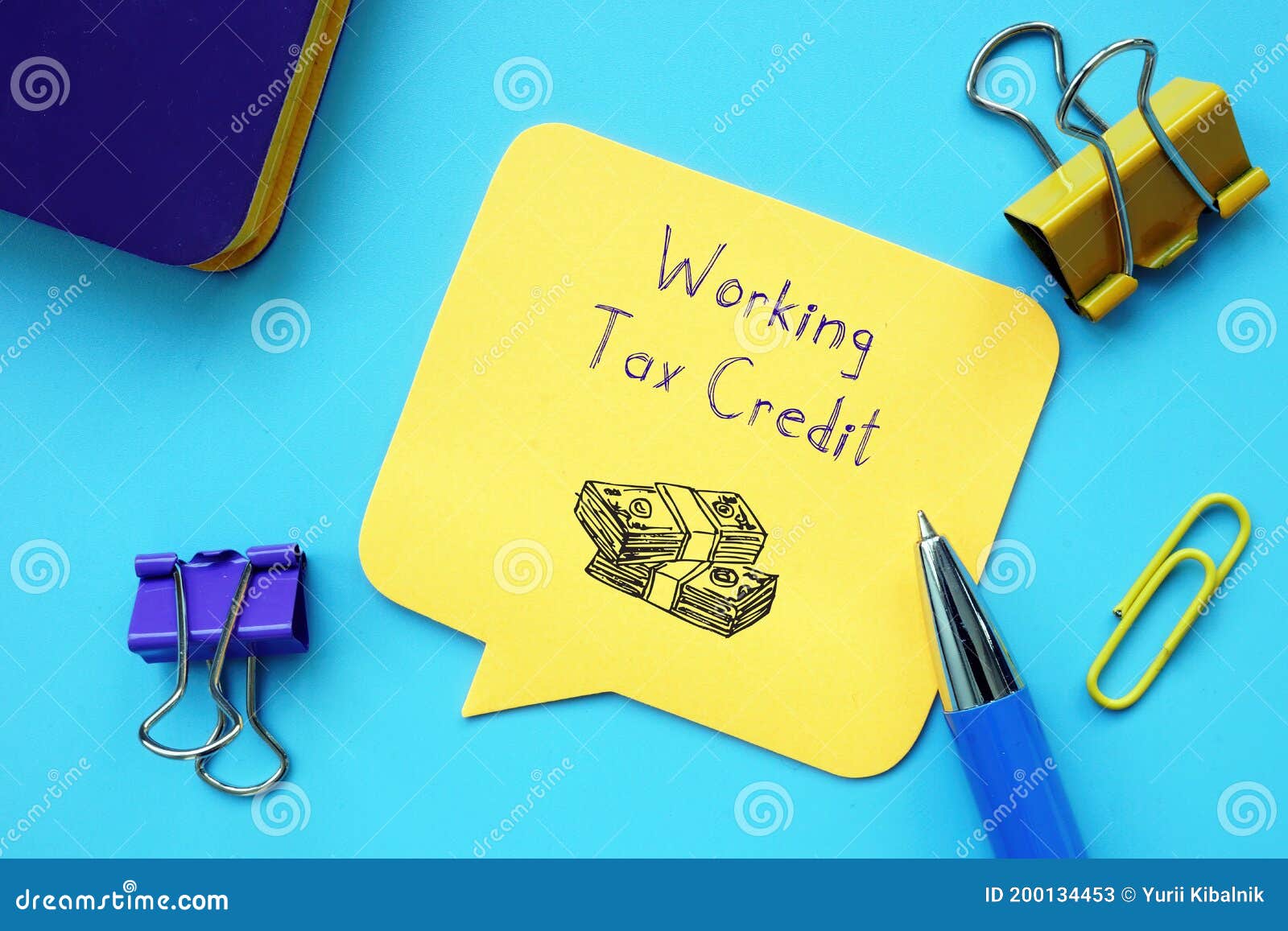 Working Tax Credit Sign on the Page Stock Image - Image of financial ...