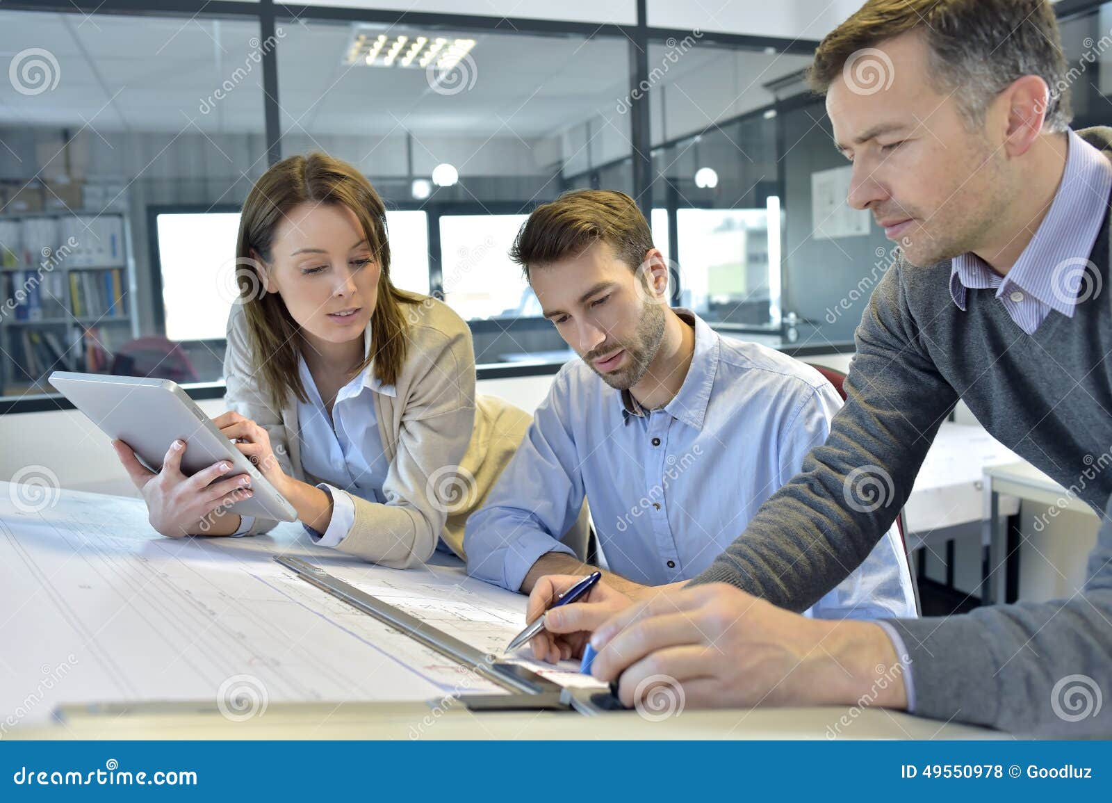 Working team of architects stock photo. Image of business - 49550978