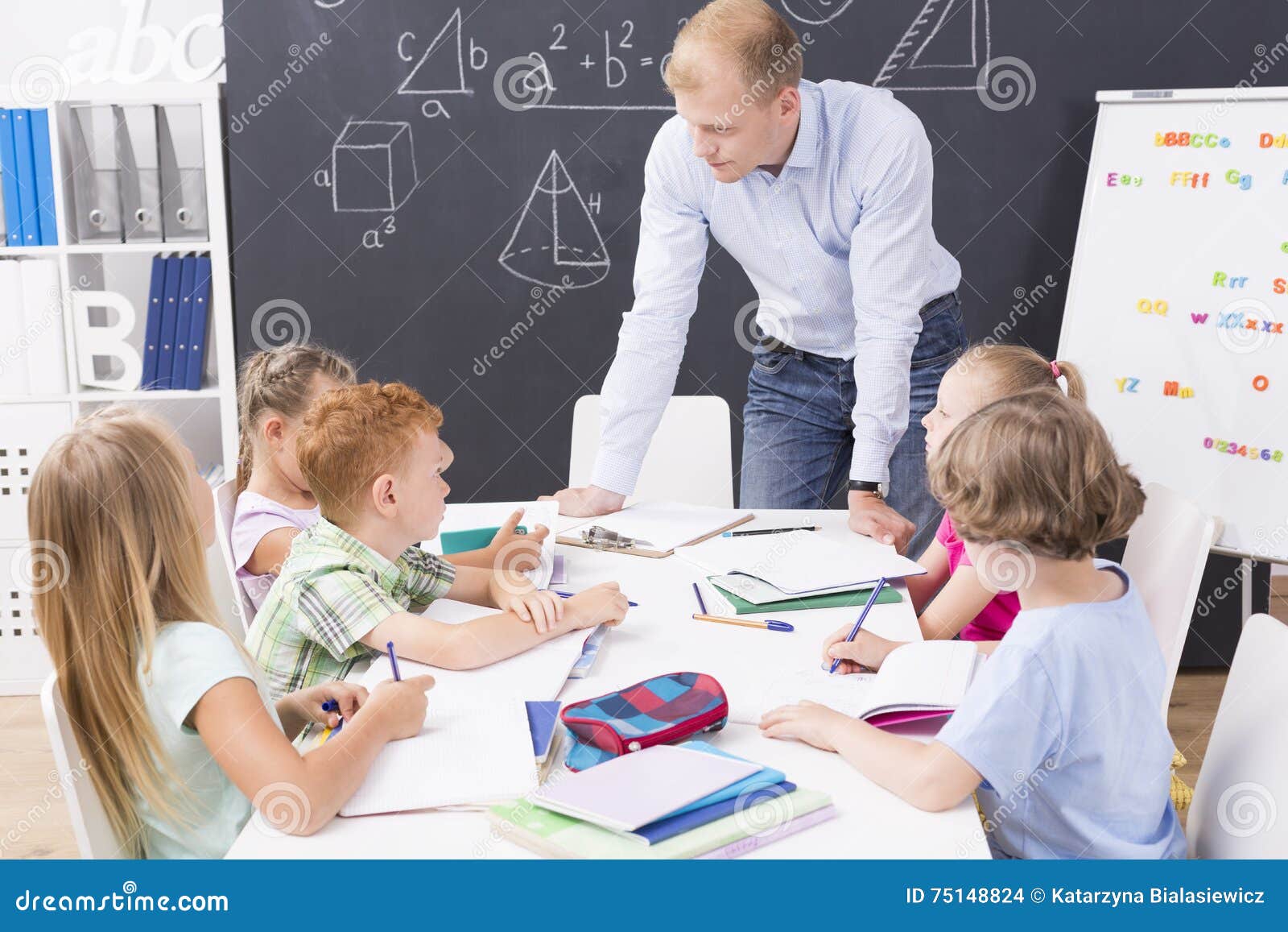 Working in Their Self-interest Stock Photo - Image of children, class ...
