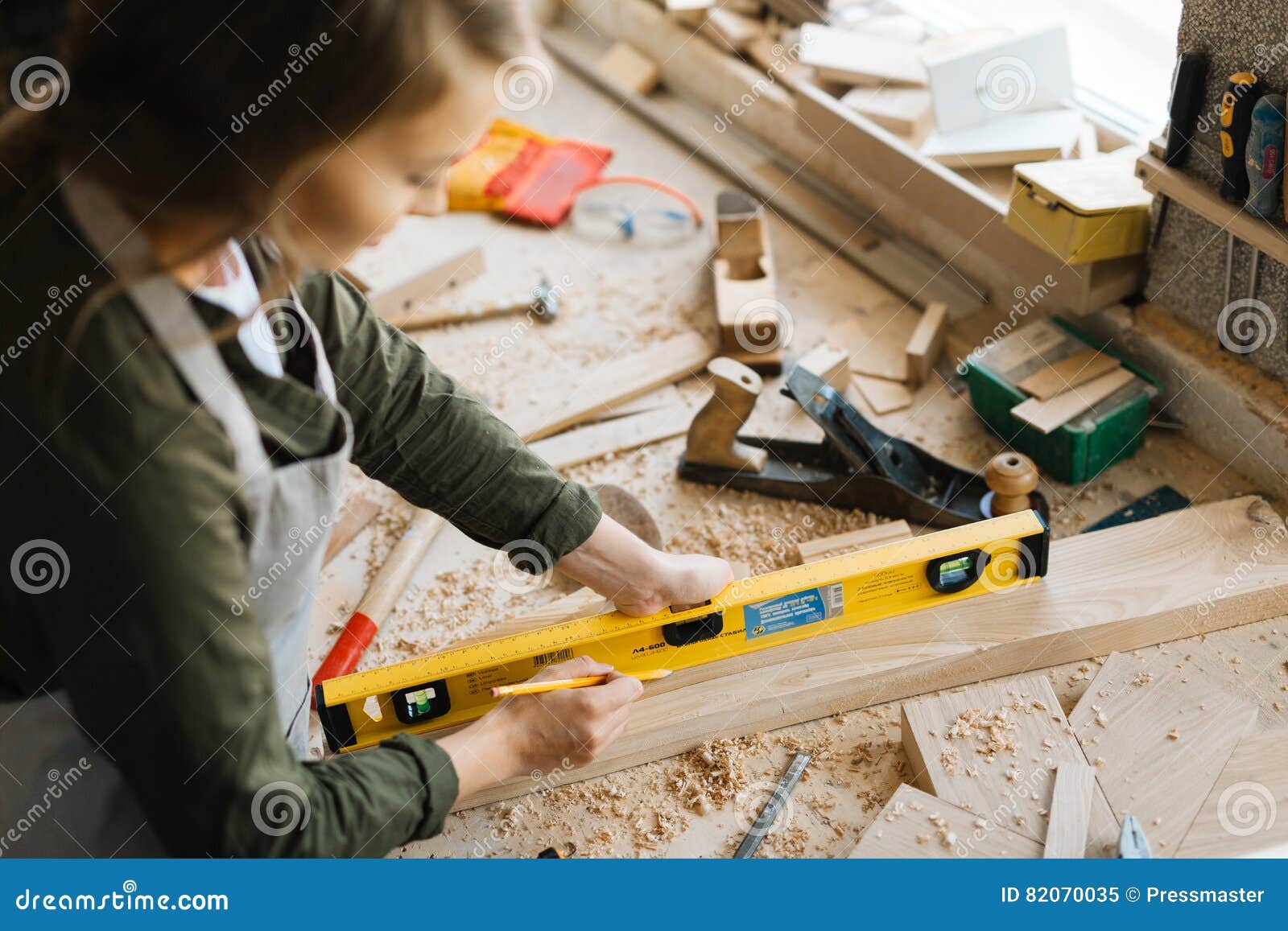 Working with timber stock image. Image of plumber, working - 82070035