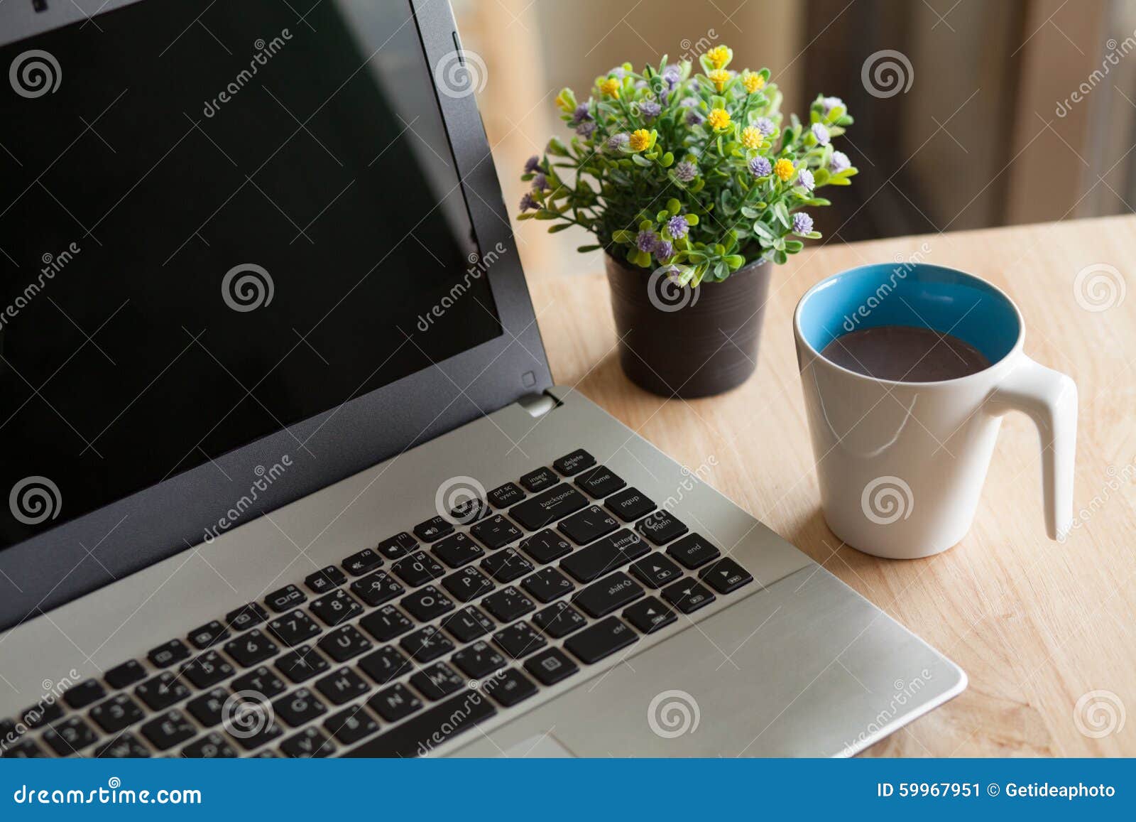 Working Time with a Cup of Coffee Stock Image - Image of lifestyle ...