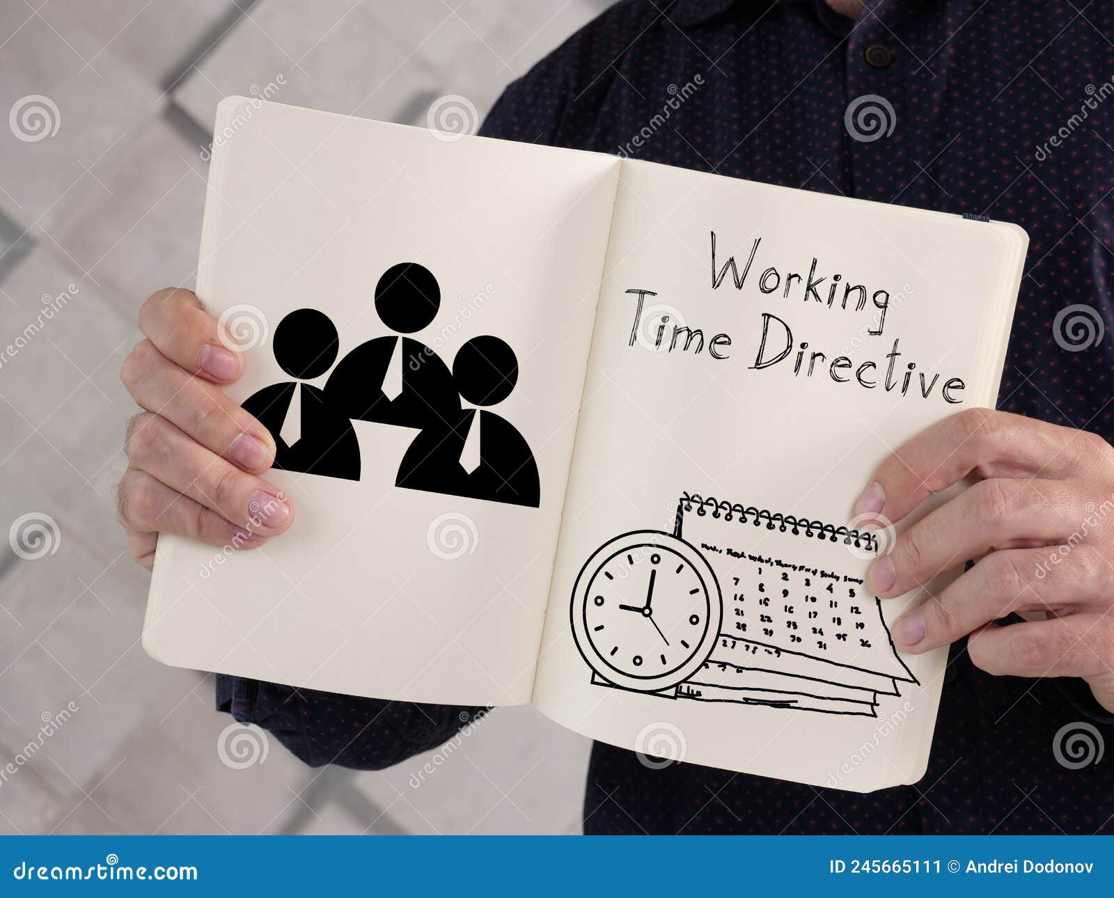 Working Time Directive is Shown Using the Text Stock Image - Image of ...