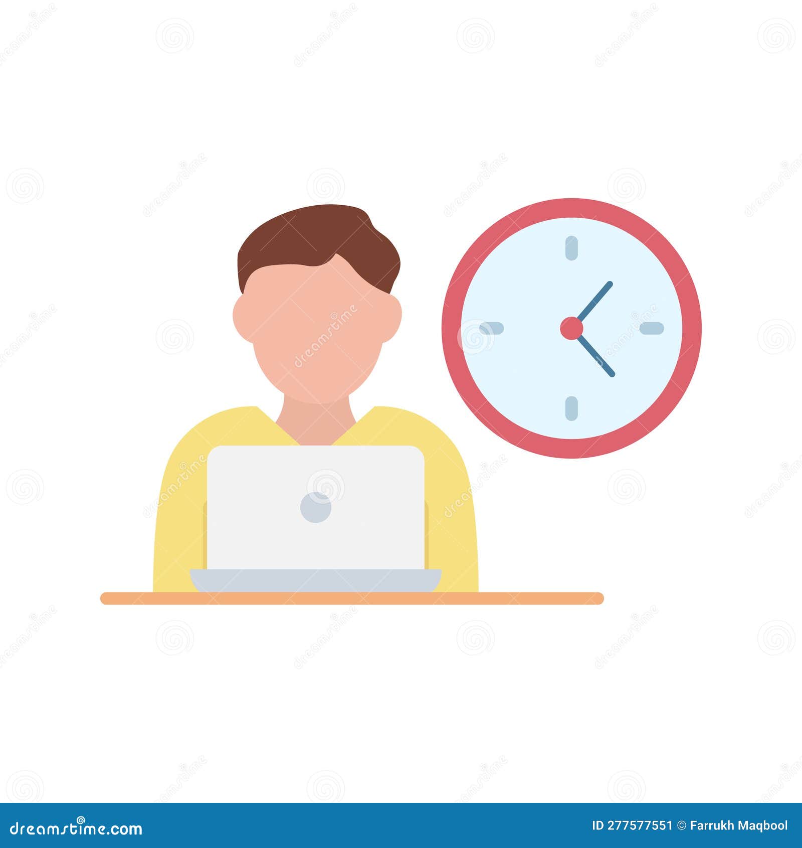 Working Time Icon Vector Image. Suitable for Mobile Apps, Web Apps and ...