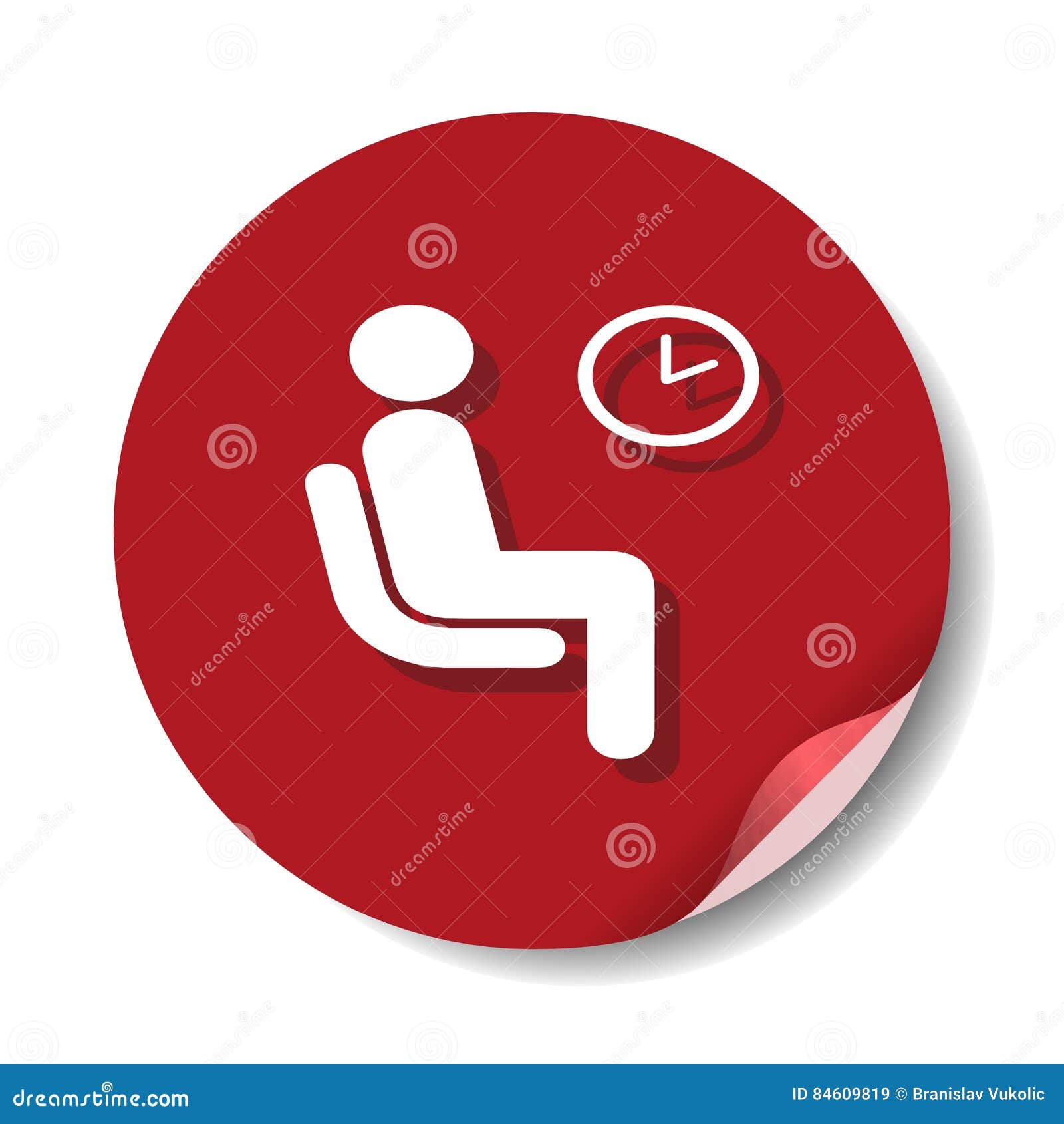 Working Time Label, Illustration Stock Illustration - Illustration of ...