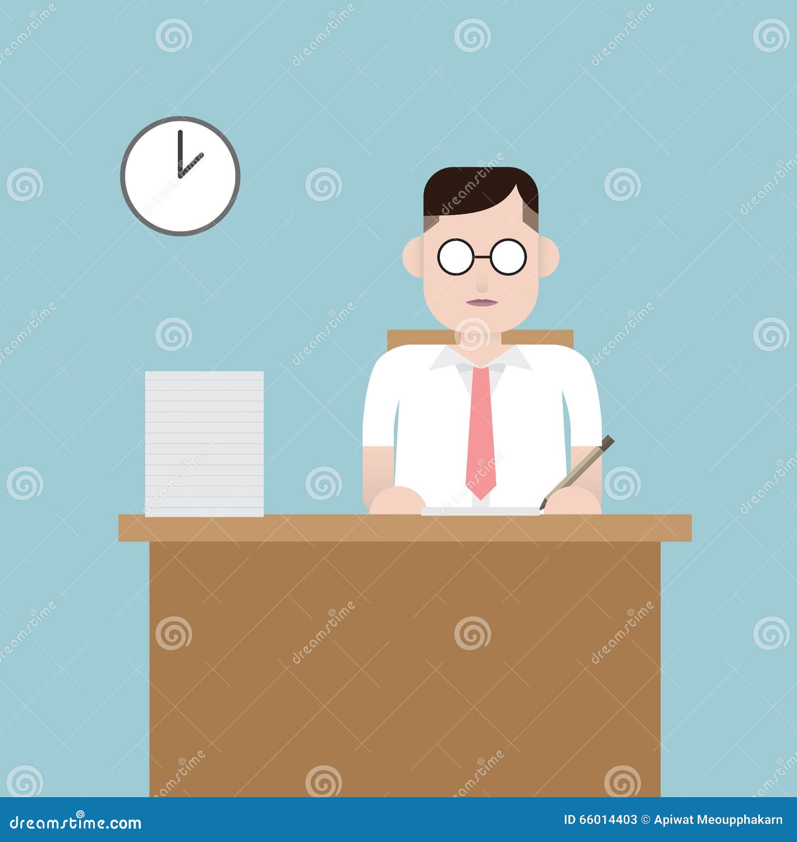 Working time stock vector. Illustration of people, suit - 66014403