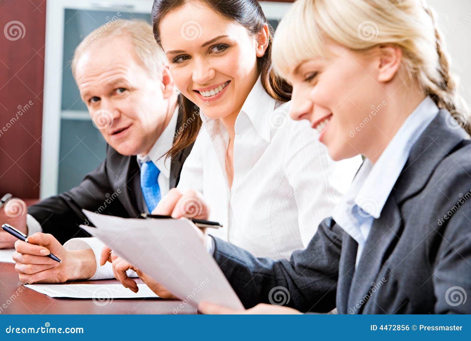 Working together stock photo. Image of friendly, businesspeople - 4472856