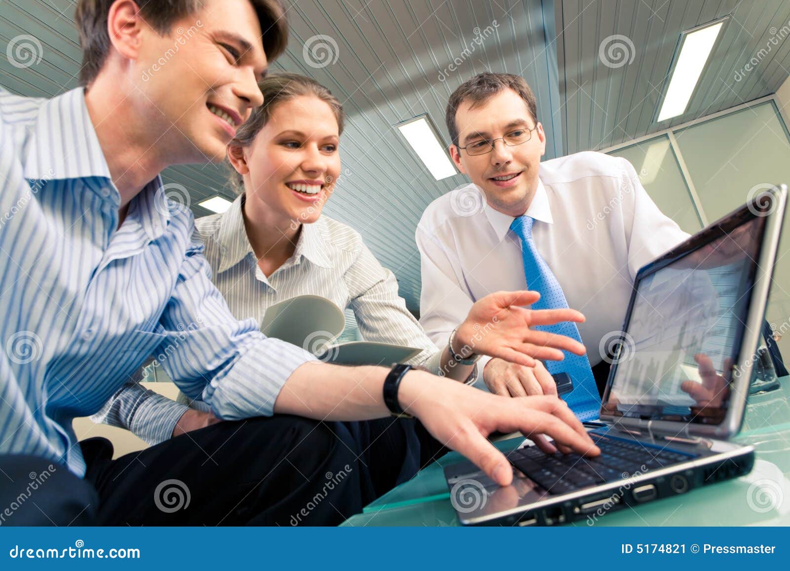 Working together stock image. Image of monitor, business - 5174821