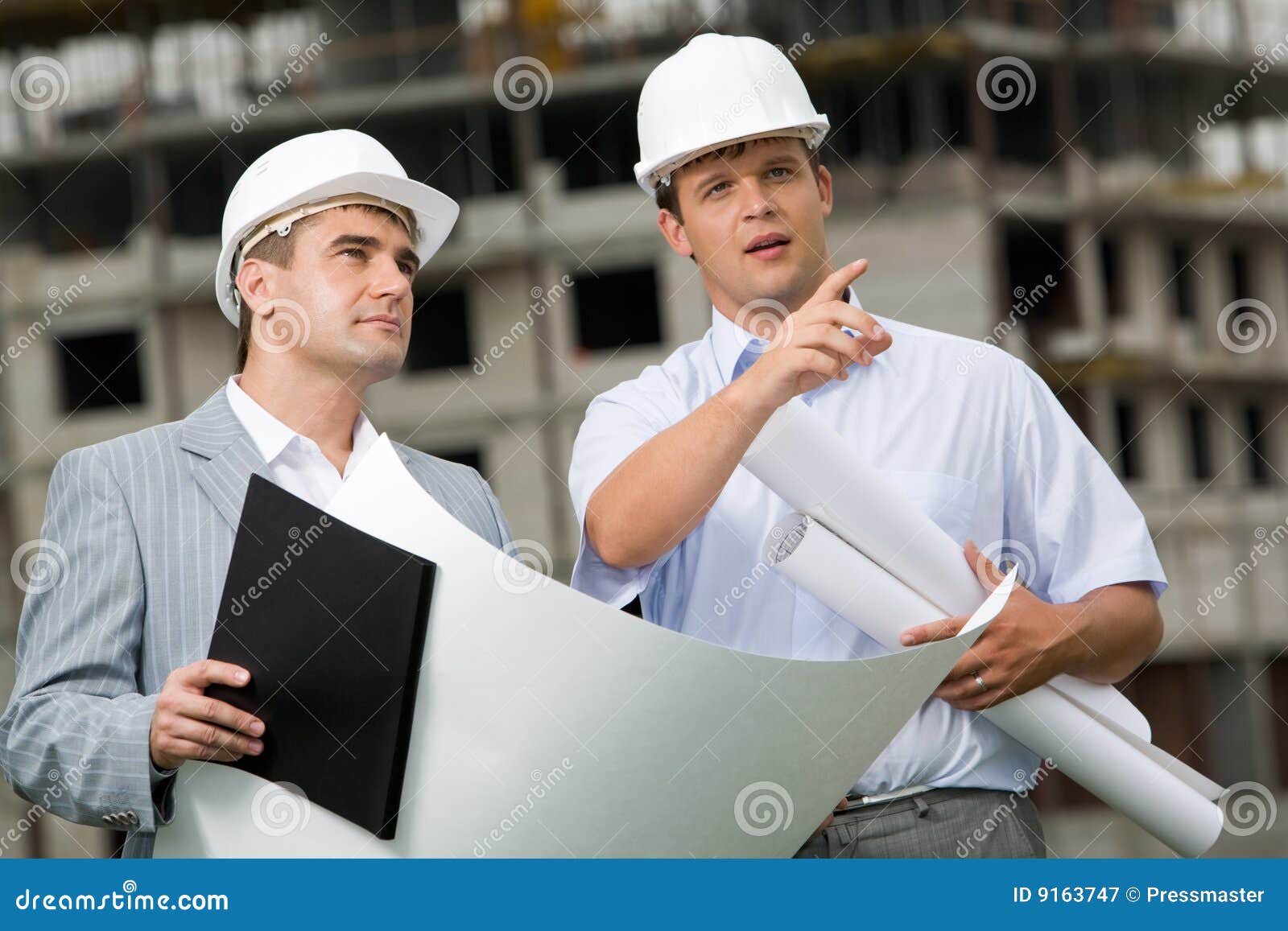 Working together stock image. Image of business, helmet - 9163747
