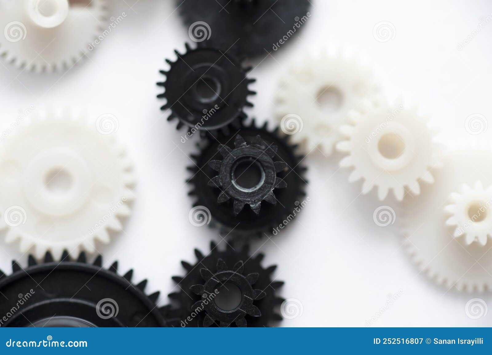 Conceptual Teamwork Image of a Series Interconnected Gear Wheels Stock ...