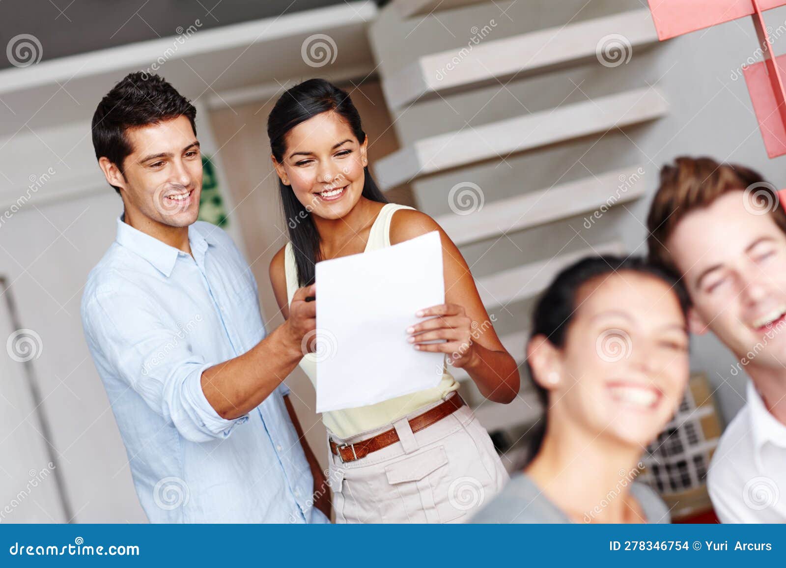 Working Together in the Office. Two Creative Directors Discussing a ...