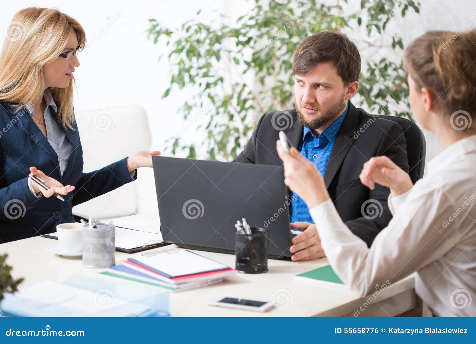 Working Together in the Office Stock Photo - Image of project, plan ...