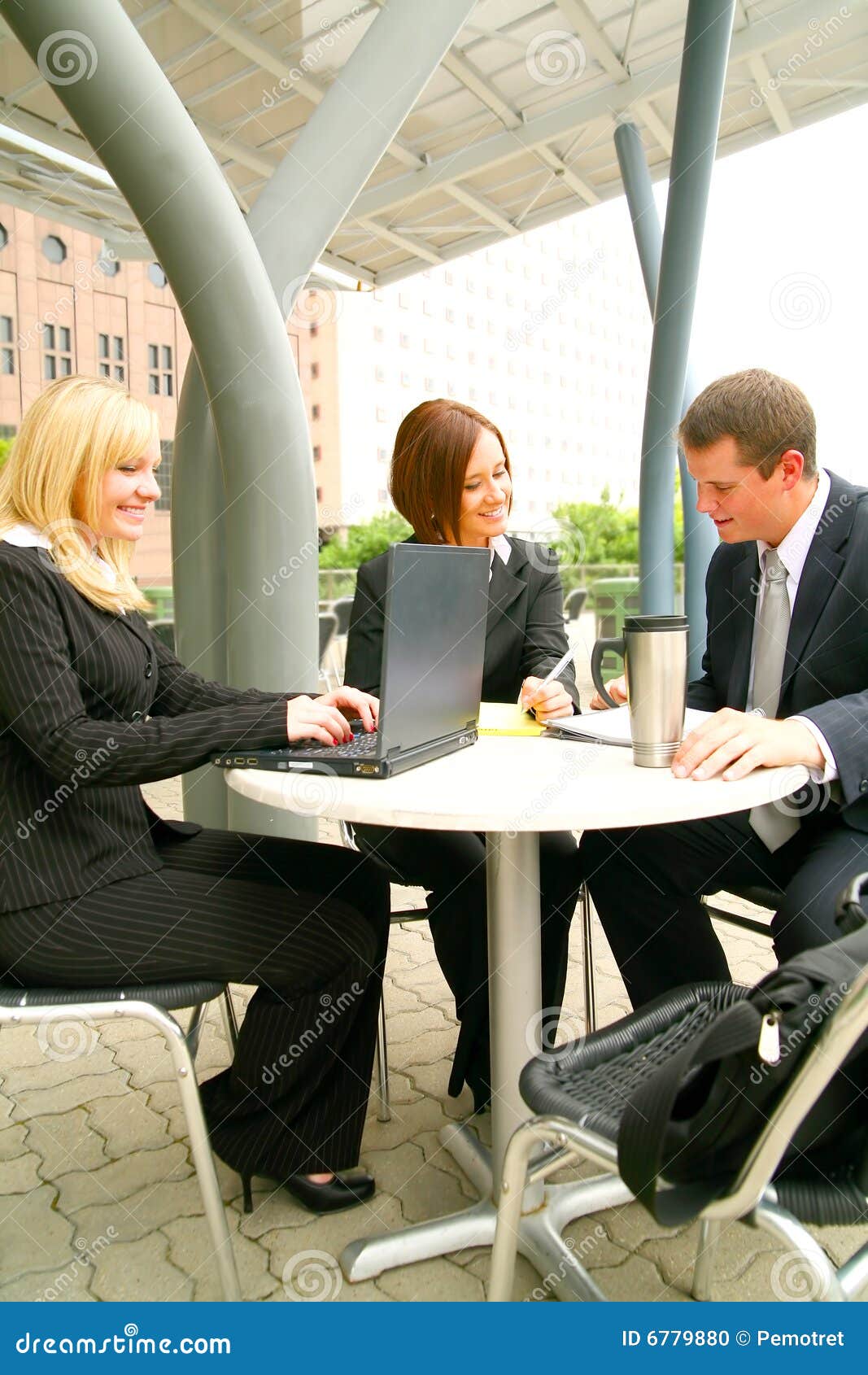 Working Together Outdoor stock photo. Image of male, businesswoman ...