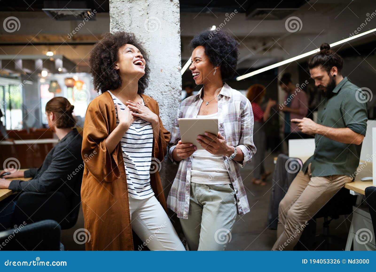 Working Together on Project. Happy Young Business Colleagues Working in ... Working Together on Project. Happy Young Business Colleagues Working in ...